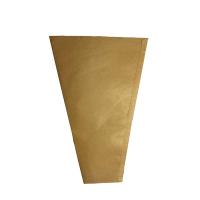 China Natural Brown Kraft Cone Flower Sleeves Waterproof Laminated Florist Bouquet Wrapping Bags for sale