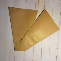 China Blank Cone Shaped Kraft Paper Flower Holders Multi Size For Fresh Cut Flower Retail Packing for sale