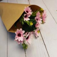 China Blank Cone Shaped Kraft Paper Flower Holders Multi Size For Fresh Cut Flower Retail Packing for sale