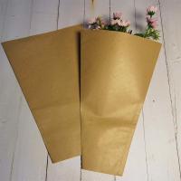 China Blank Cone Shaped Kraft Paper Flower Holders Multi Size For Fresh Cut Flower Retail Packing for sale