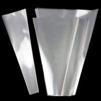 China Clear PE Cone Flower Sleeves Transparent Plastic Bouquet Bags for Florist Fresh Cut Flower Packaging for sale