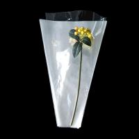 China Clear PE Cone Flower Sleeves Transparent Plastic Bouquet Bags for Florist Fresh Cut Flower Packaging for sale