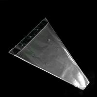 China High Clarity PE Cone Floral Bags Disposable Clear Flower Wrapping Sleeves For Bouquet Shop for sale