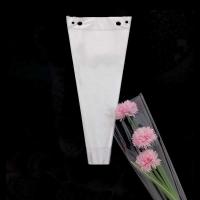 China Recyclable Clear PE Cone Flower Sleeves Eco Friendly Plastic Bags For Valentine Rose Packaging for sale