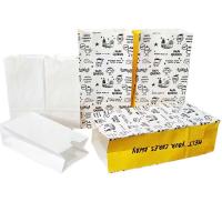 China Custom SOS Paper Bags Self Opening Square Bottom Kraft Bags For Bakery Bread Takeaway Packaging for sale