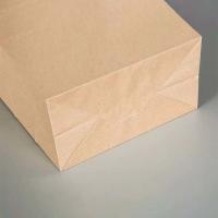 China Blank SOS Paper Sacks Brown & White Kraft Stackable For Grocery Supermarket Retail Packing for sale