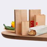 China Blank SOS Paper Sacks Brown & White Kraft Stackable For Grocery Supermarket Retail Packing for sale