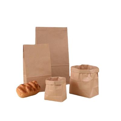 China Custom Size SOS Square Base Paper Bags Food Contact Safe For Grocery Confectionery for sale