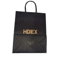 China Custom Kraft Twisted Paper Handle Bag For Food Takeaway Bakery Use for sale