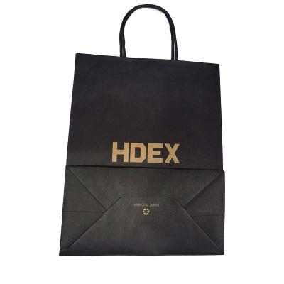 China Custom Kraft Twisted Paper Handle Bag For Food Takeaway Bakery Use for sale