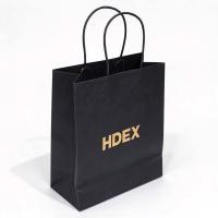 China Custom Kraft Twisted Paper Handle Bag For Food Takeaway Bakery Use for sale