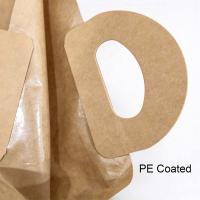 China PE Coated Kraft Paper Die Cut Handle Bags Water Resistant Takeaway Paper Bags for Food Packaging for sale