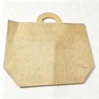 China PE Coated Kraft Paper Die Cut Handle Bags Water Resistant Takeaway Paper Bags for Food Packaging for sale
