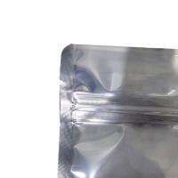 China Metallized Stand Up Zipper Pouches Semi Transparent Front Window Dry Food Packaging Bags for sale