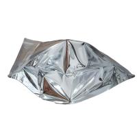 China Metallized Stand Up Zipper Pouches Semi Transparent Front Window Dry Food Packaging Bags for sale