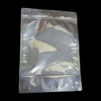 China Metallized Stand Up Zipper Pouches Semi Transparent Front Window Dry Food Packaging Bags for sale
