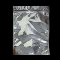 China Metallized Stand Up Zipper Pouches Semi Transparent Front Window Dry Food Packaging Bags for sale