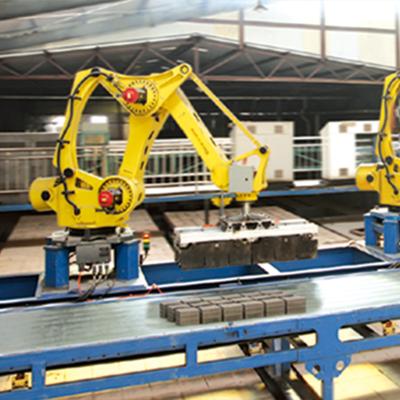 China Halstec Automatic Robot Stacking System for Brick Plants - 10,000-30,000 Bricks/hr Capacity with 500kg-800kg Robot Load for sale