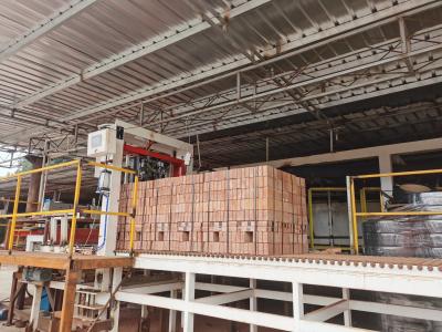 China 40Kw Automatic Brick Packing Machine with 30000 Bricks/Hour Capacity and Green Belt System for Production Lines for sale