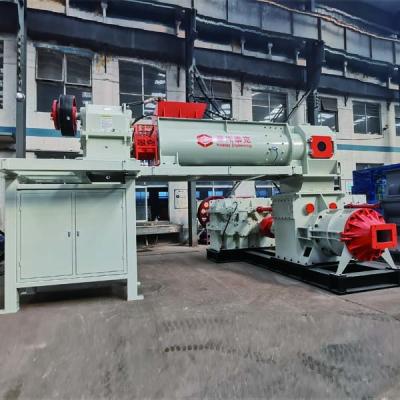 China JKY55 Double Stage Vacuum Clay Brick Extruder Machine - 8000-25000 Bricks/Hour Capacity, 22000kg Weight for sale