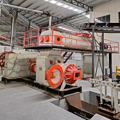 China Double Stage Vacuum Extruder Automatic Brick Plant 38000-50000 Bricks/hr 200+450kw for sale