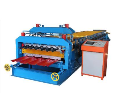 China 1300mm Ppgi Double Layer Roll Forming Machine Automatic Metal Roof Panel for sale