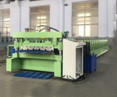 China Trapezoid Steel Roof PPGL Wall Panel Roll Forming Machine 3phases for sale