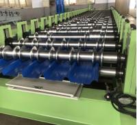 China PPGL Trapezoid Wall Panel Roll Forming Machine with Chrome Plated Roller and 3phases Power for sale