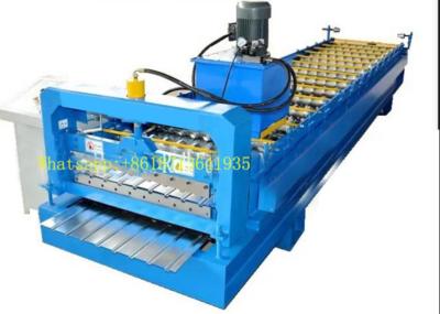 China Multi Rib Roof Touchscreen Trapezoidal Roll Forming Machine Plc for sale