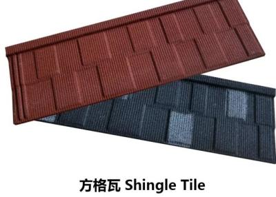 China 0.2mm Stone Coated Metal Roofing Tiles 16.5 Inch X 50 Inch for sale