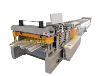 China Metal Steel 380v60hz Galvanized Floor Deck Roll Forming Machine Hydraulic Cutting for sale
