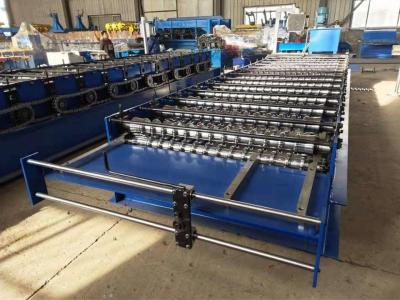 China Galvanized Corrugated Roof Roll Forming Machine 0.3 - 0.8mm Thinckness for sale