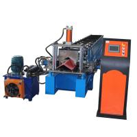 China Angle Type Ridge Cap Roof Roll Forming Machine With Hydraulic Press And Cutting for sale