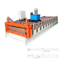 China Customizable Trapezoidal Double Layer Cold Roll Forming Machine 15m/Min for sale
