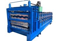 China Chain Drive Roof Tile Roll Forming Machine 0.3-0.8mm Thickness Cutting Tolerance ±2mm for sale