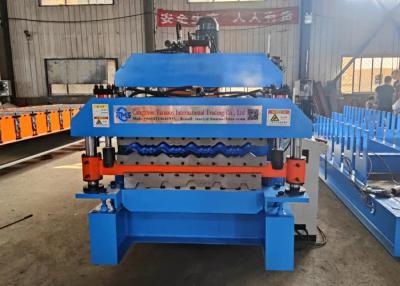 China Chain Drive 4kw Tile Roll Forming Machine 70mm Shaft Diameter for sale