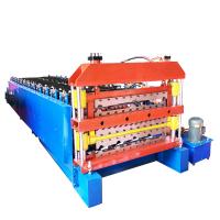 China 7t 45# Steel Roof Tile Roll Forming Machine Three Layer for sale
