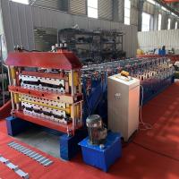 China Glazed 4kw Roof Tile Roll Forming Machine Chain Drive for sale