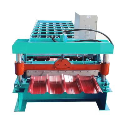 China Galvanized Roofing Sheet Roof Panel Roll Forming Machine Trapezoidal Iron Metal for sale