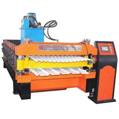 China Customizable 380v Roof Roll Forming Machine With 13/14stations Rollers for sale