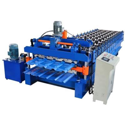 China 0.3-0.8mm Low Noise Roof Panel Roll Forming Machine 13/14 Stations for sale