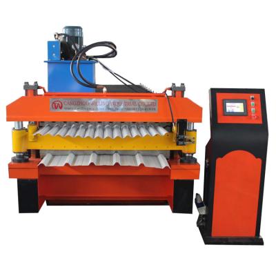 China Hydraulic Cutting Roll Forming Equipment Tile Making With 13/14 Stations Rollers for sale