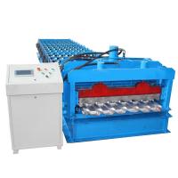 China 45 Steel Roller Material Metal Roof Tile Making Machine Cold Plc Control System for sale