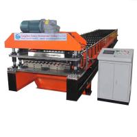 China 850mm Corrugated Type Tile Forming Machine With Hydraulic Cutting for sale