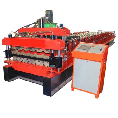 China Automatic Aluminium Roofing Sheet Glazed Tile And Ibr Sheet Double Layer Roll Forming Machine for sale