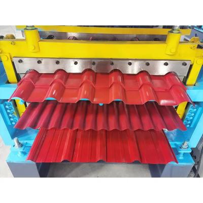 China Three Layers Corrugated Trapezoid Steel Roof Roll Forming Machine Metal Iron Roofing Sheet Making for sale