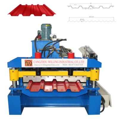 China Customized 686 IBR Trapezoidal And 762 Corrugated Double Layer Roofing Sheet Making Machine For South Africa for sale