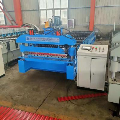 China 7/8'' Roofing Sheet Manufacturing Making Corrugated Panel Roof Roll Forming Machine for sale