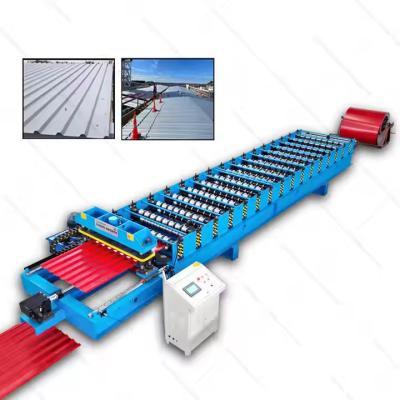 China High-Accurate Fully Automatic Double Layer Steel Corrugated Roof Ibr Roofing Sheets Roll Forming Machine EN Bending Welding for sale