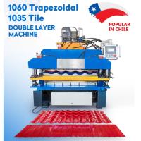 China Direct Factory Galvanized Steel PV4-Ondulado Double Layer Metal Roof Ibr Box Profile Roofing Sheet Cold Tile Making Roll Forming Machine for Chile for sale
